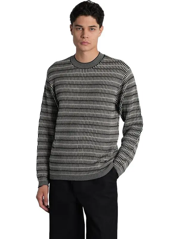 Emporio Armani Patterned Knitwear - Black