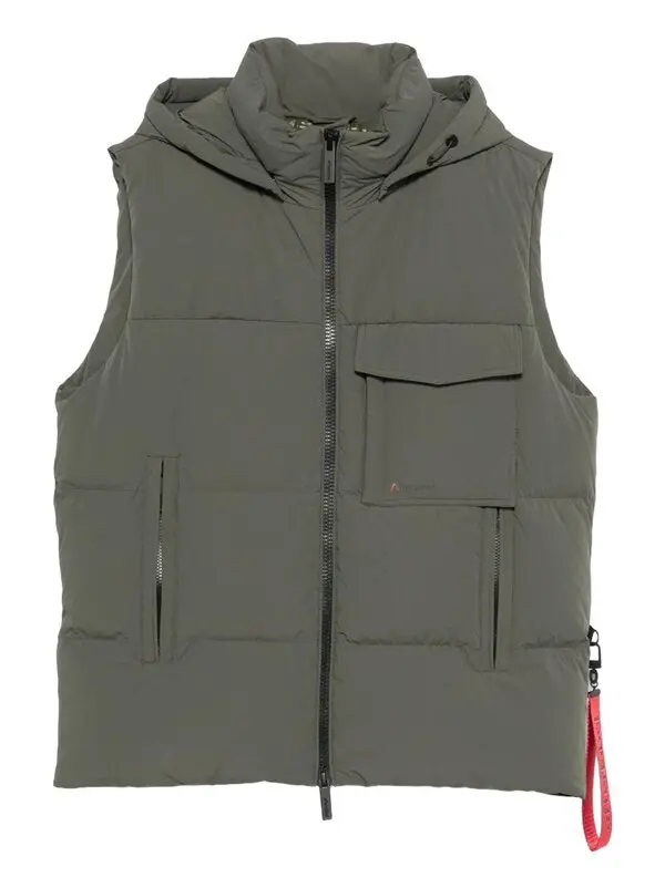 AFTER/LABEL Padded Sleeveless Gilet - Green