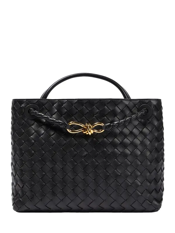 Bottega Veneta Medium Leather Tote Bag - Black