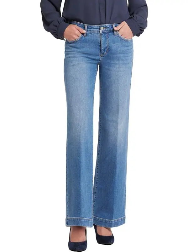 NYDJ Teresa Wide Leg Jeans - Water Canyon