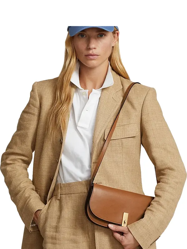 Ralph Lauren Polo Id Leather Clutch Bag - Tan