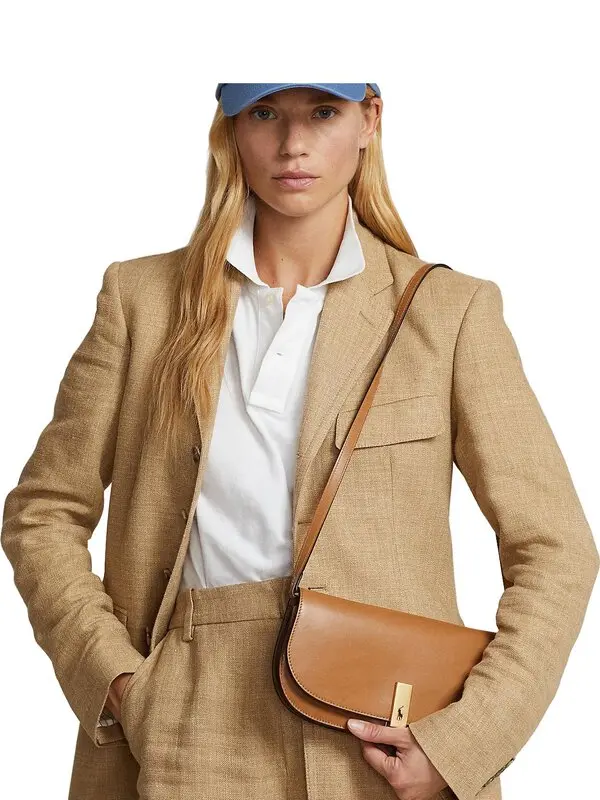 Ralph Lauren Polo Id Leather Medium Clutch-bag - Tan