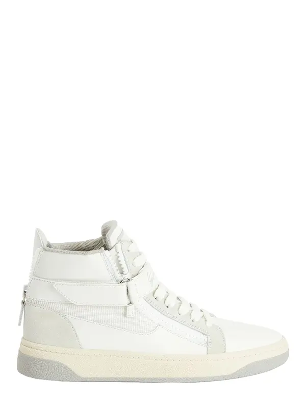 GIUSEPPE ZANOTTI Leather High-top Sneakers - White