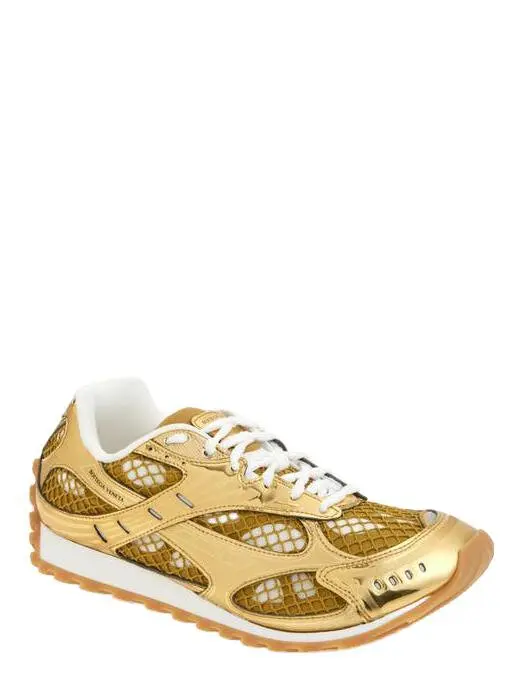 Bottega Veneta Orbit Low Top Sneaker - Gold/ White