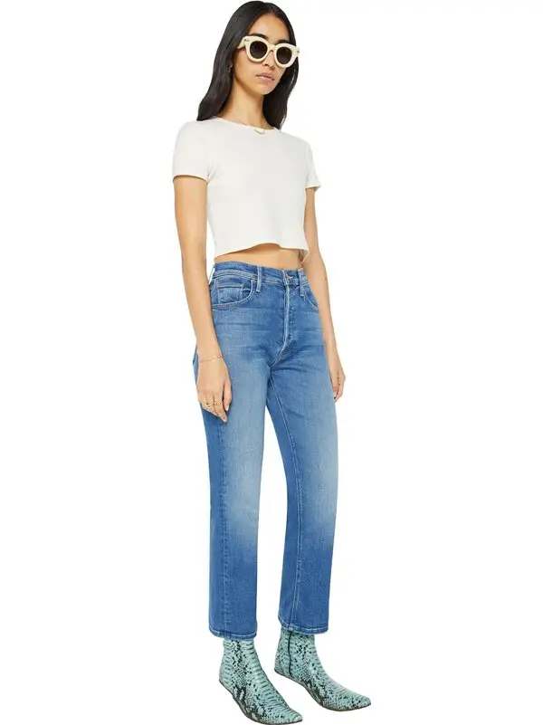 MOTHER The Tripper Ankle Flare Jeans - Blue
