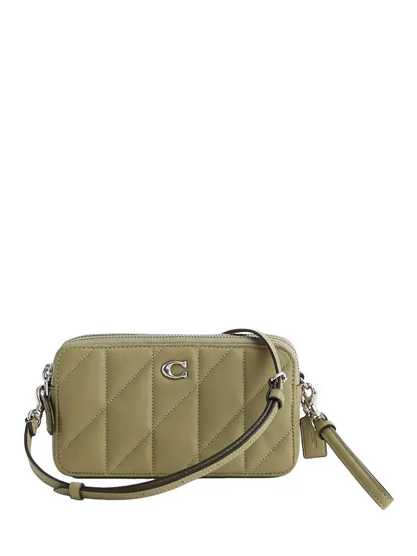 COACH Restored Kira Crossbody With Pillow Quilting - Silver/moss