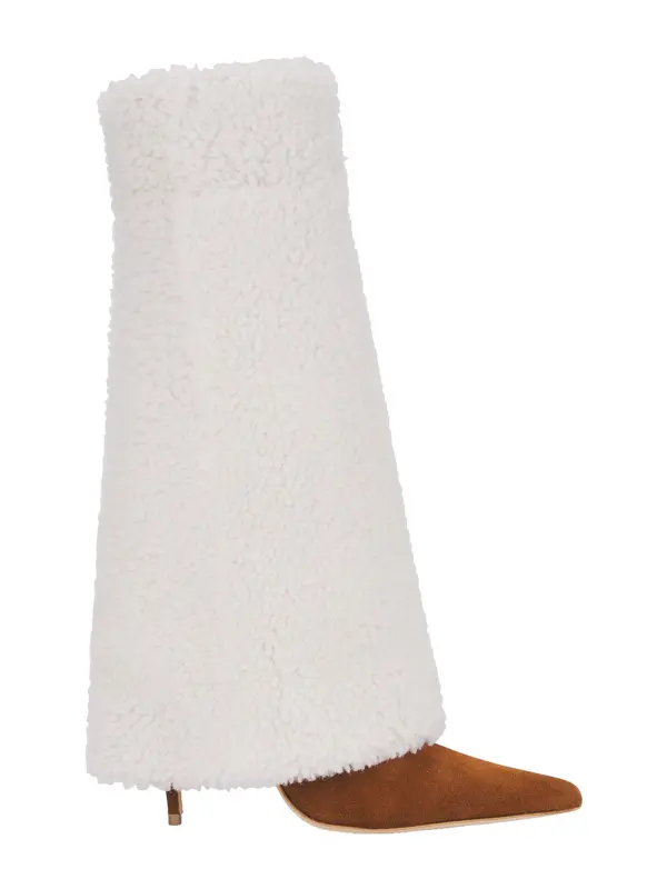 Magda Butrym - Magda Butrym Shearling Tall Boot In Brown