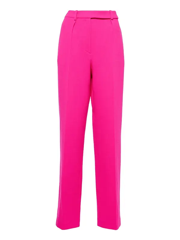 Alexandre Vauthier Wool Wide-leg Pants - Pink