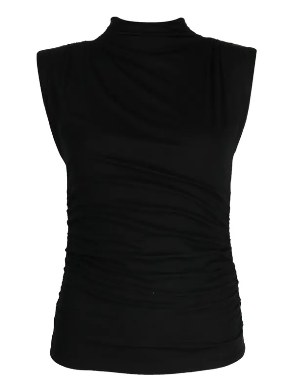 Veronica Beard Lossa Draped Top - Black