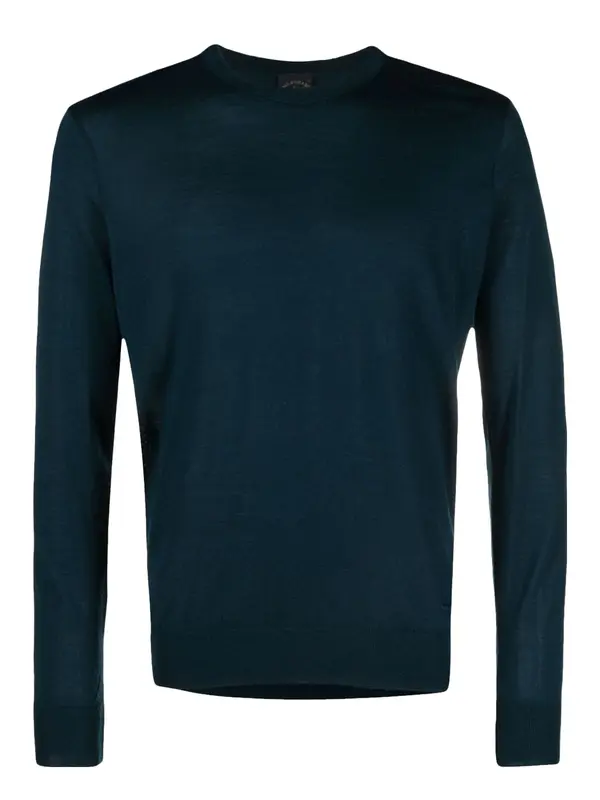 Paul & Shark Crew-neck Virgin Wool Jumper - Blue