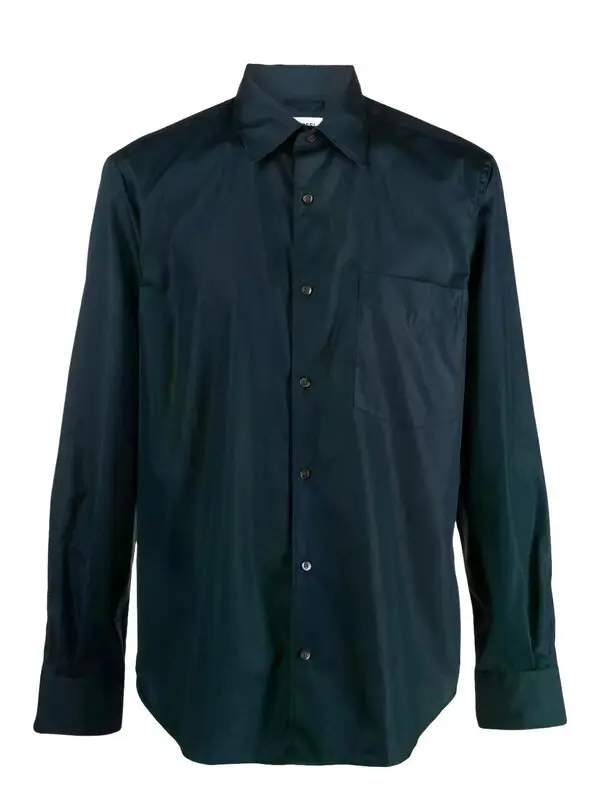 Aspesi Chest-pocket Cotton Shirt - Blue