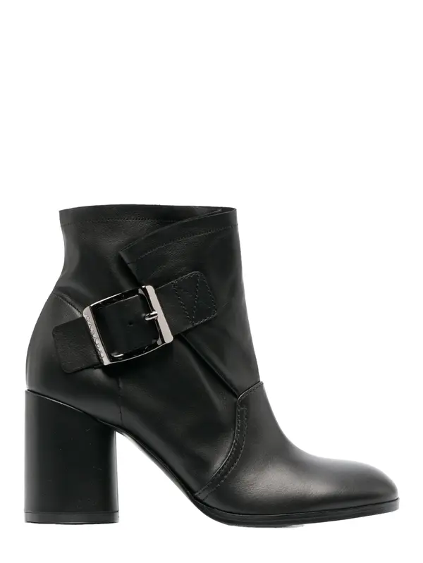 Casadei 85mm Buckle-detail Ankle Boots - Black