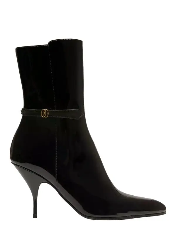 Bally Odeya 85mm Patent-leather Ankle Boots - Black