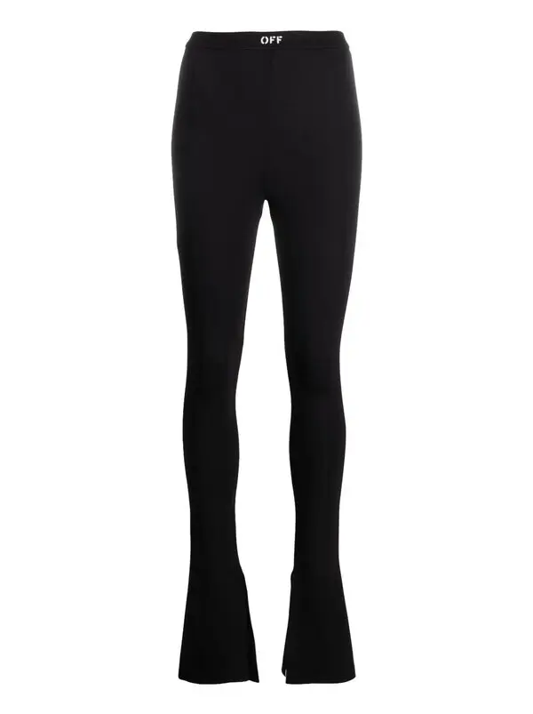 Off-White Flared High-waist Leggings - Black