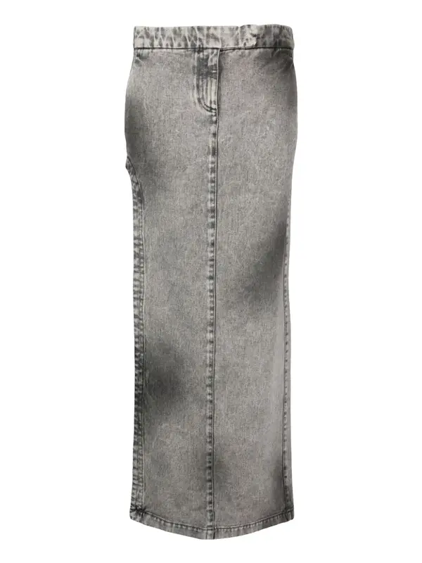 ALESSANDRO VIGILANTE Stonewashed Denim Skirt - Grey