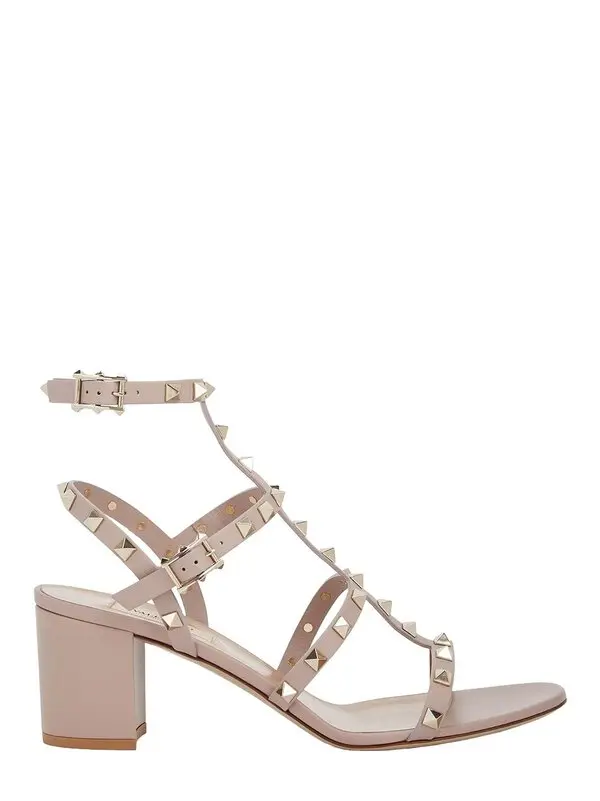 Valentino Garavani Rockstud 60 Leather Sandals - Nude