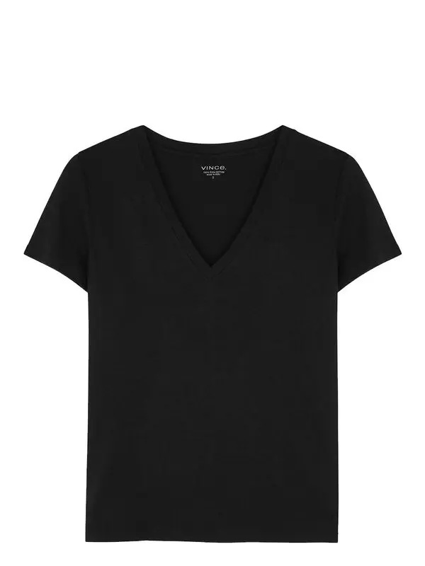 Vince Pima Cotton T-shirt - Black