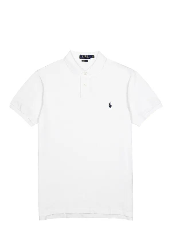 Polo Ralph Lauren Slim Piqué-cotton Polo Shirt - White
