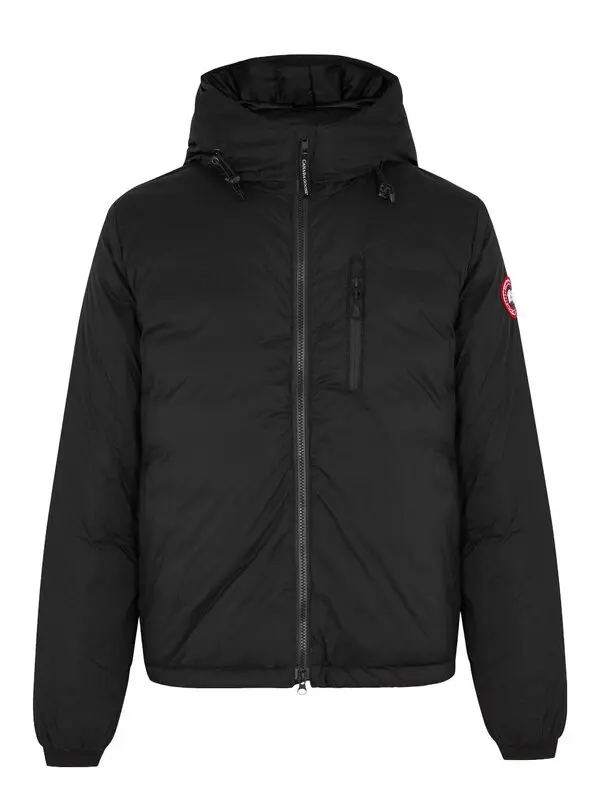 Canada Goose Lodge Hooded Ripstop Shell Jacket - Black