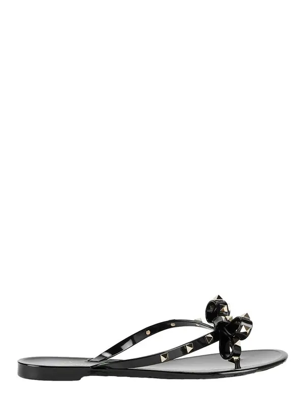 Valentino Garavani Rockstud Flip Flops - Black