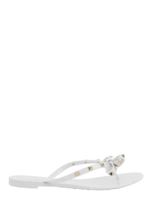 Valentino Garavani Rockstud Flip Flops - White