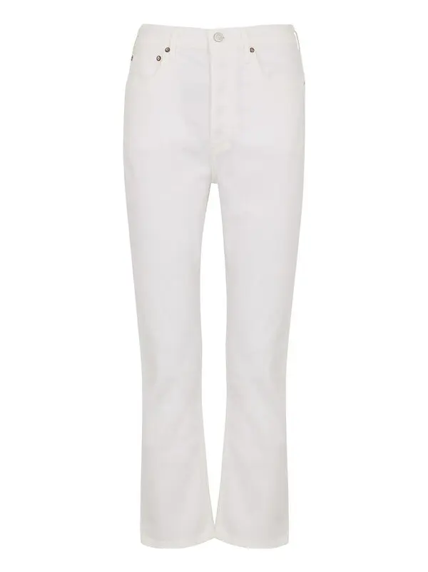 AGOLDE Riley Cropped Straight-leg Jeans - White