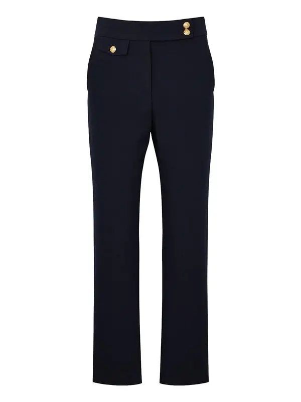 Veronica Beard Renzo Straight-leg Trousers - Navy