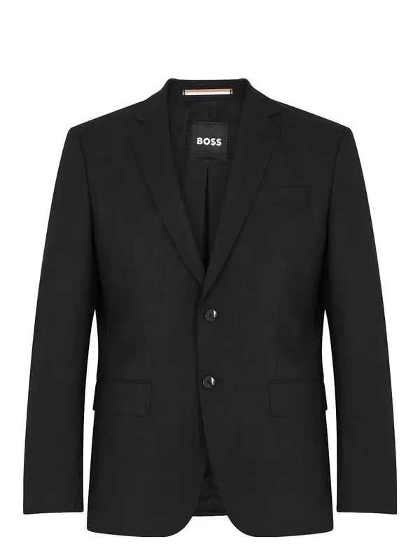 BOSS Slim Stretch-wool Blazer - Grey