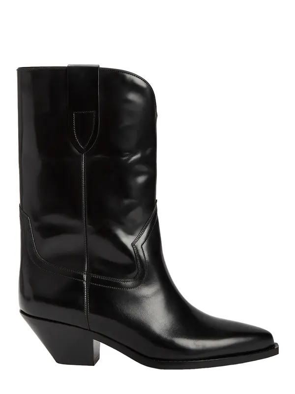 Isabel Marant Dahope 50 Leather Ankle Boots - Black
