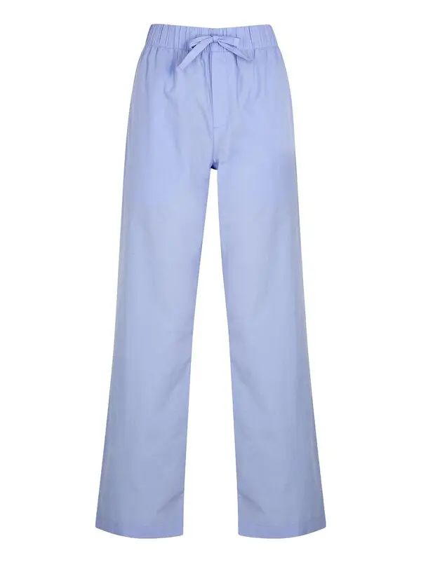 TEKLA Poplin Pyjama Trousers - Light Blue