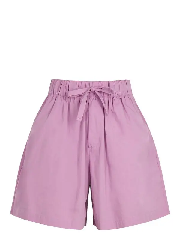 TEKLA Poplin Pyjama Shorts - Pink
