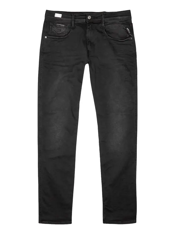 REPLAY Anbass Hyperflex Clouds Slim-leg Jeans - Dark Grey