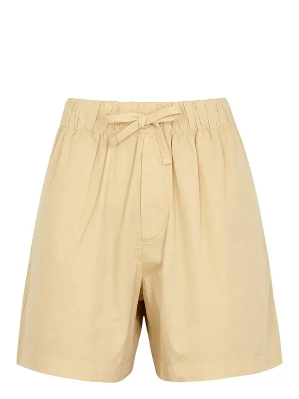 TEKLA Poplin Pyjama Shorts - Beige