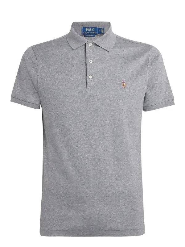 Polo Ralph Lauren Cotton Custom-fit Polo Shirt - Grey