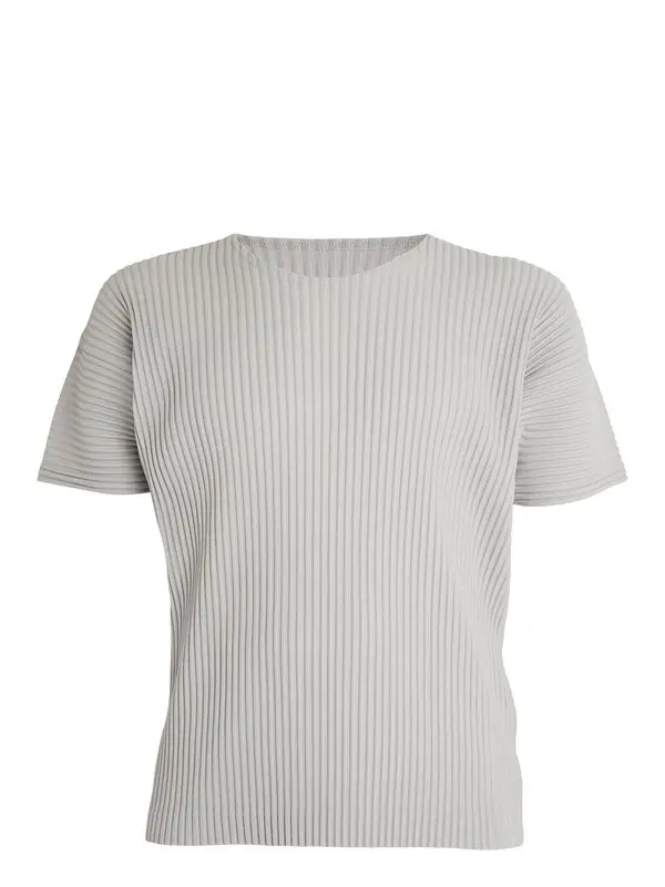 Issey Miyake Pleated T-shirt - Grey