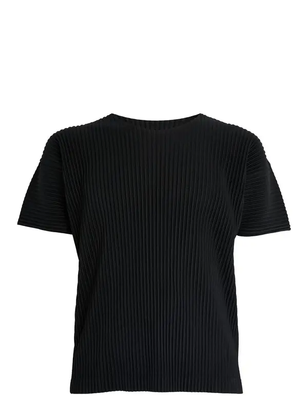 Issey Miyake Pleated T-shirt - Black