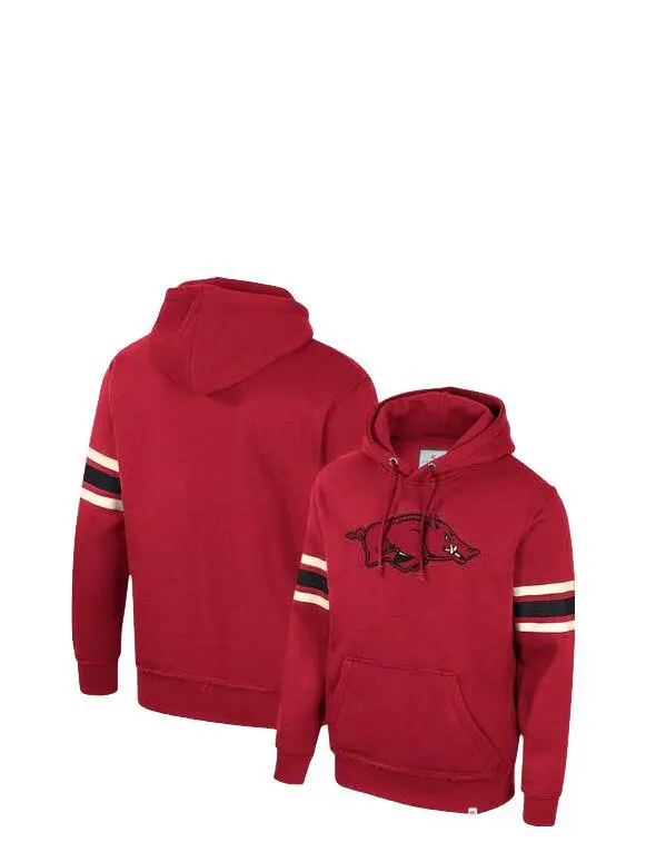 COLOSSEUM Arkansas Razorbacks Saluting Pullover Hoodie - Cardinal