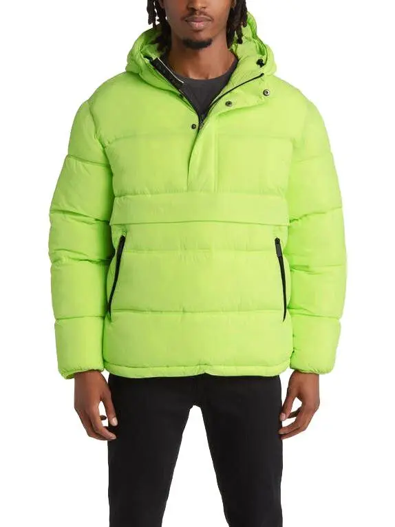 THE VERY WARM Water-resistant Recycled Nylon Anorak - Lime