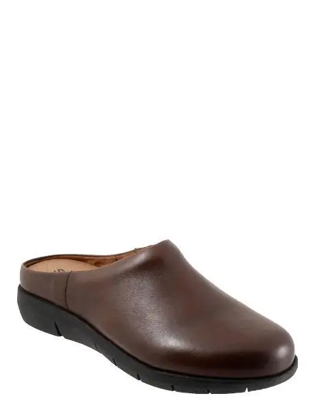 Softwalk Andria Leather Mule - Dark Brown