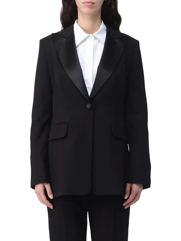Max Mara Piano Wool Blend Blazer - Black