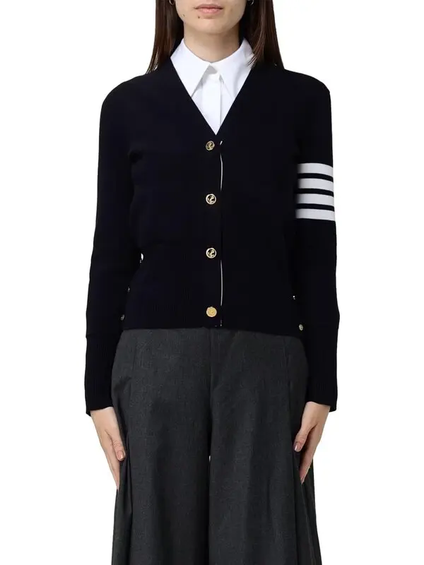 Thom Browne Long Sleeve Sweater - Blue