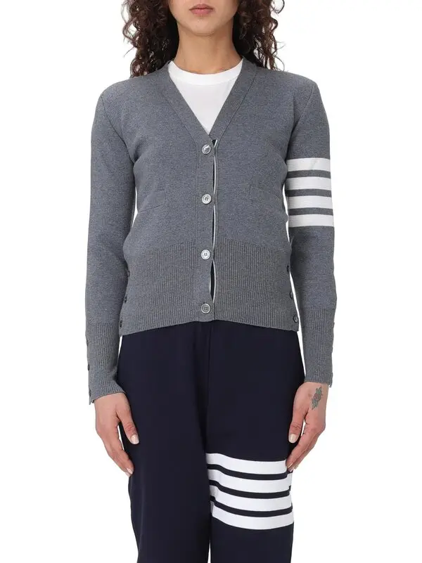 Thom Browne Four Bar Cardigan - Grey