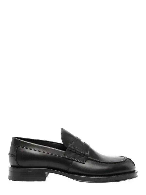 LANVIN Penny-slot Leather Loafers - Black