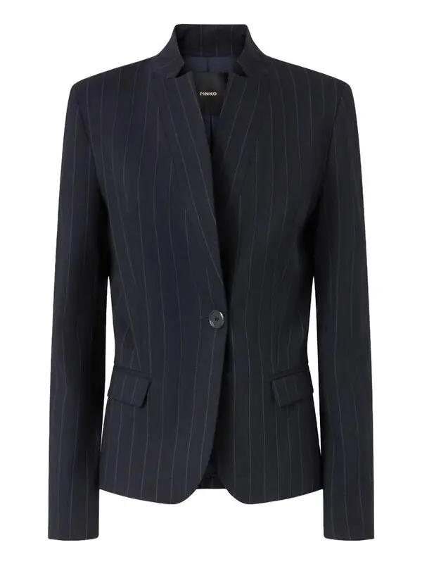 Pinko Pinstriped Blazer - Blu E Bianco
