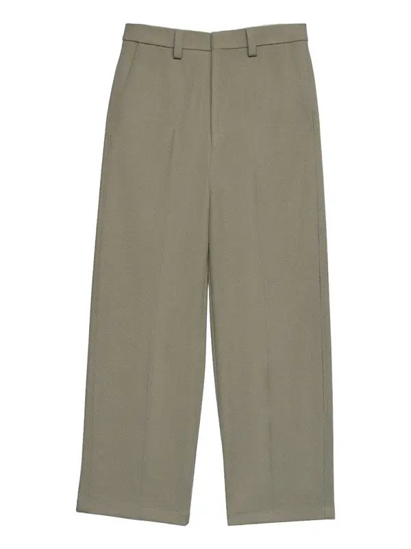 Ami Wide-leg Knitted Trousers - Neutrals