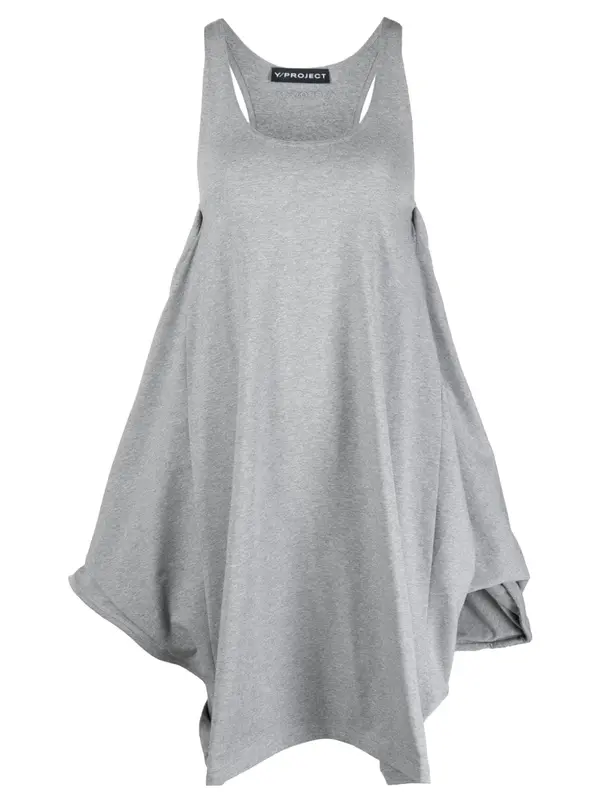 Y/project Wire Twisted Cotton-blend Minidress - Grey