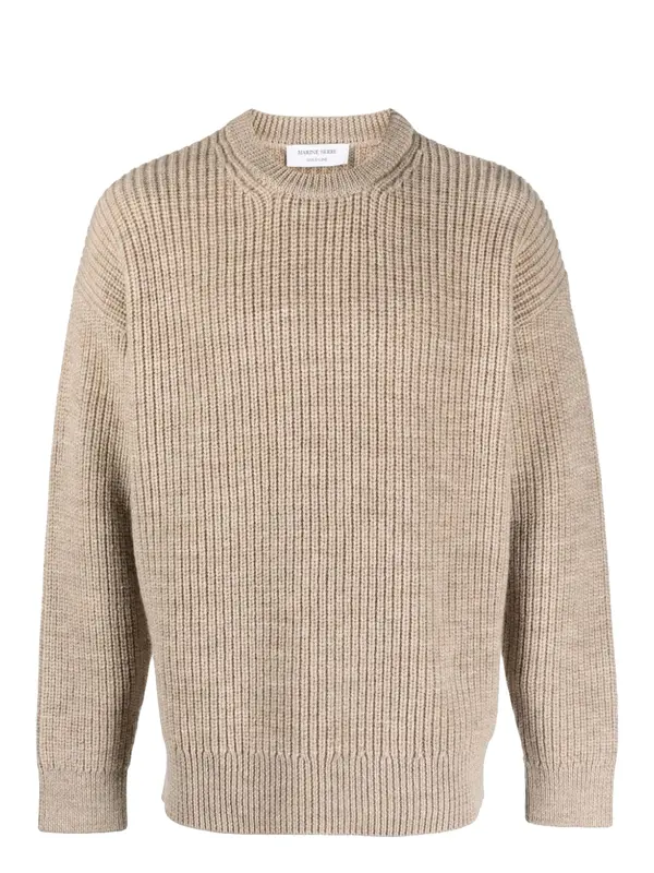 MARINE SERRE Ribbed-knit Jumper - Neutrals