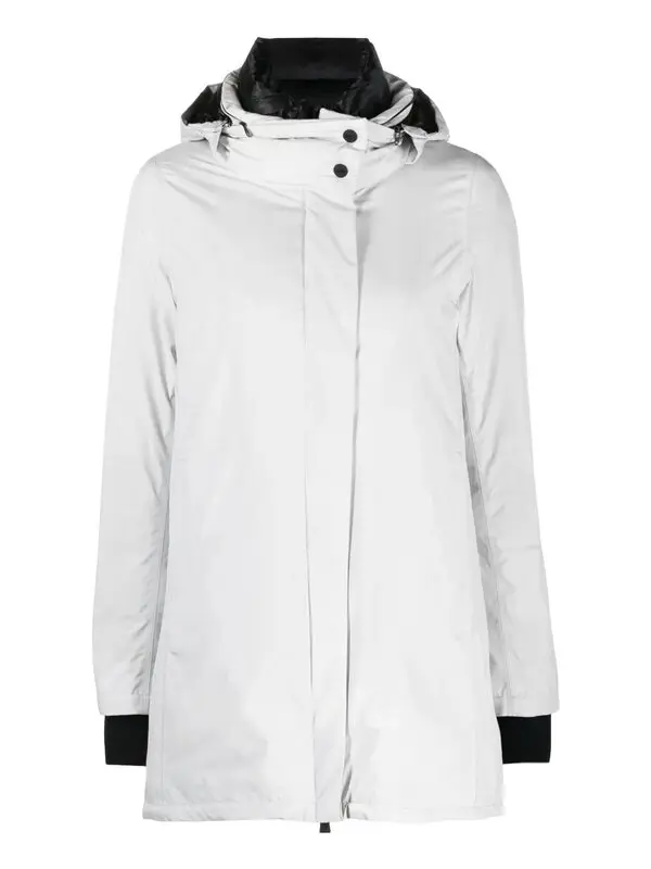 Herno Logo-print Hooded Jacket - Grey