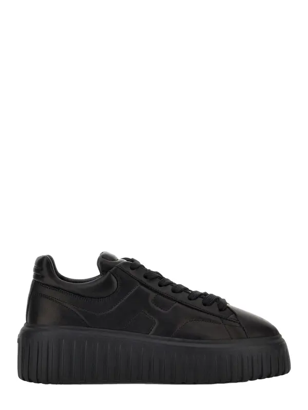 Hogan H-stripes Low-top Platform Sneakers - Black