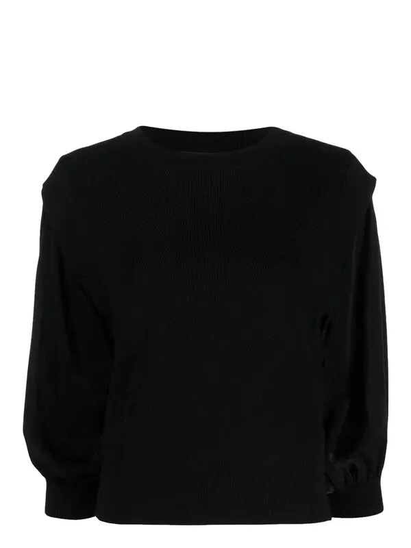 Dkny Long-sleeve Fine-ribbed Jumper - Black